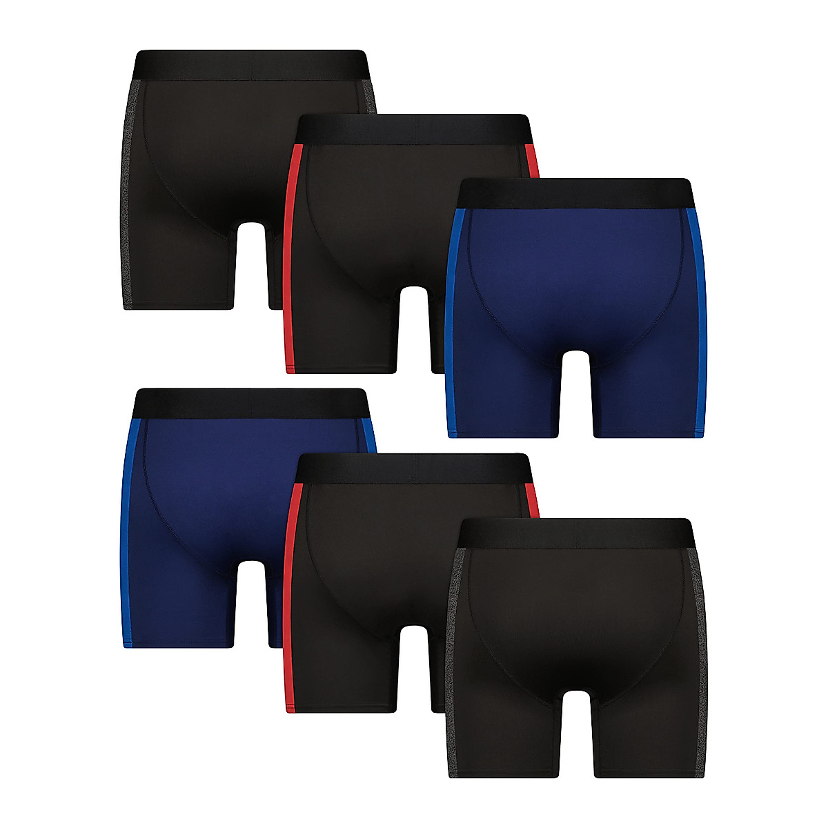 Everlast Mens Boxer Briefs Breathable Underwear for Men - 6 Pack Active Performance Mens Underwear (Medium)