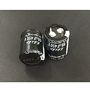 2pcs 68uF 450V Elite PL Series 22x25mm 450V68uF Snap-in PSU Aluminum Electrolytic Capacitor