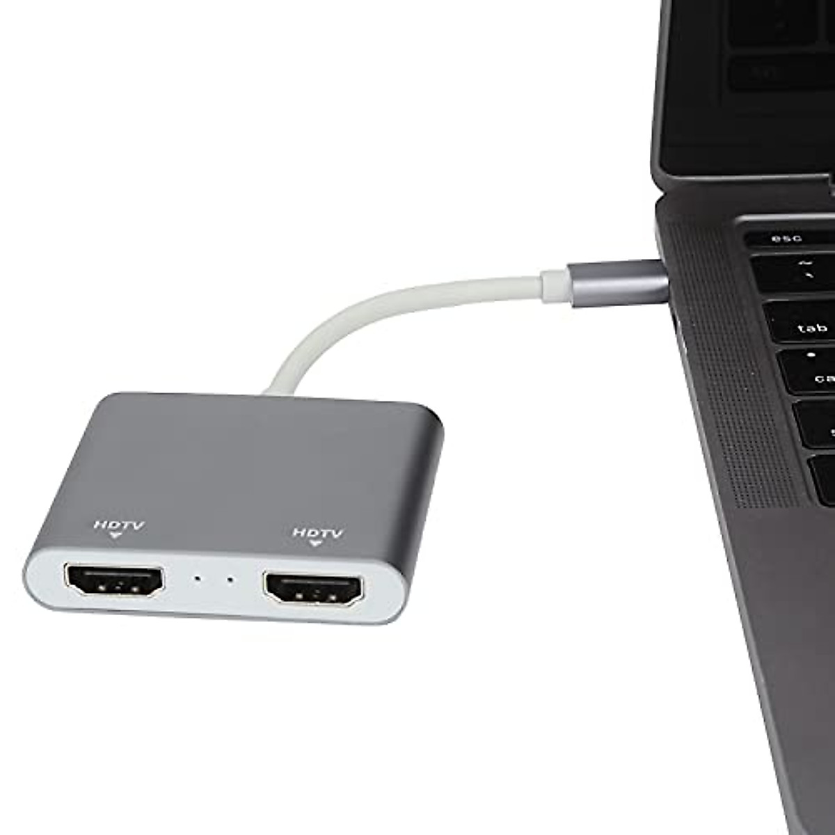 2 in 1 USB C Hub, Type C to HDMI Adapter Video Converter Docking Stations for Laptop Plug and Play