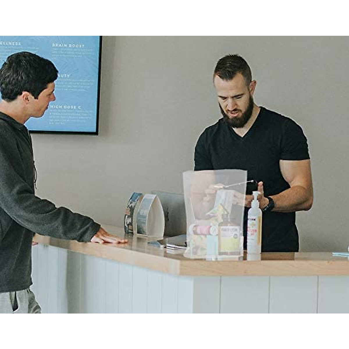 Clear Plastic Bag With Handles 12"x15" Clear Frosted Die Cut Plastic Bags With Handles 100 Pack for Merchandise, Retail, Gifts, Trade Show and More (12"x15")