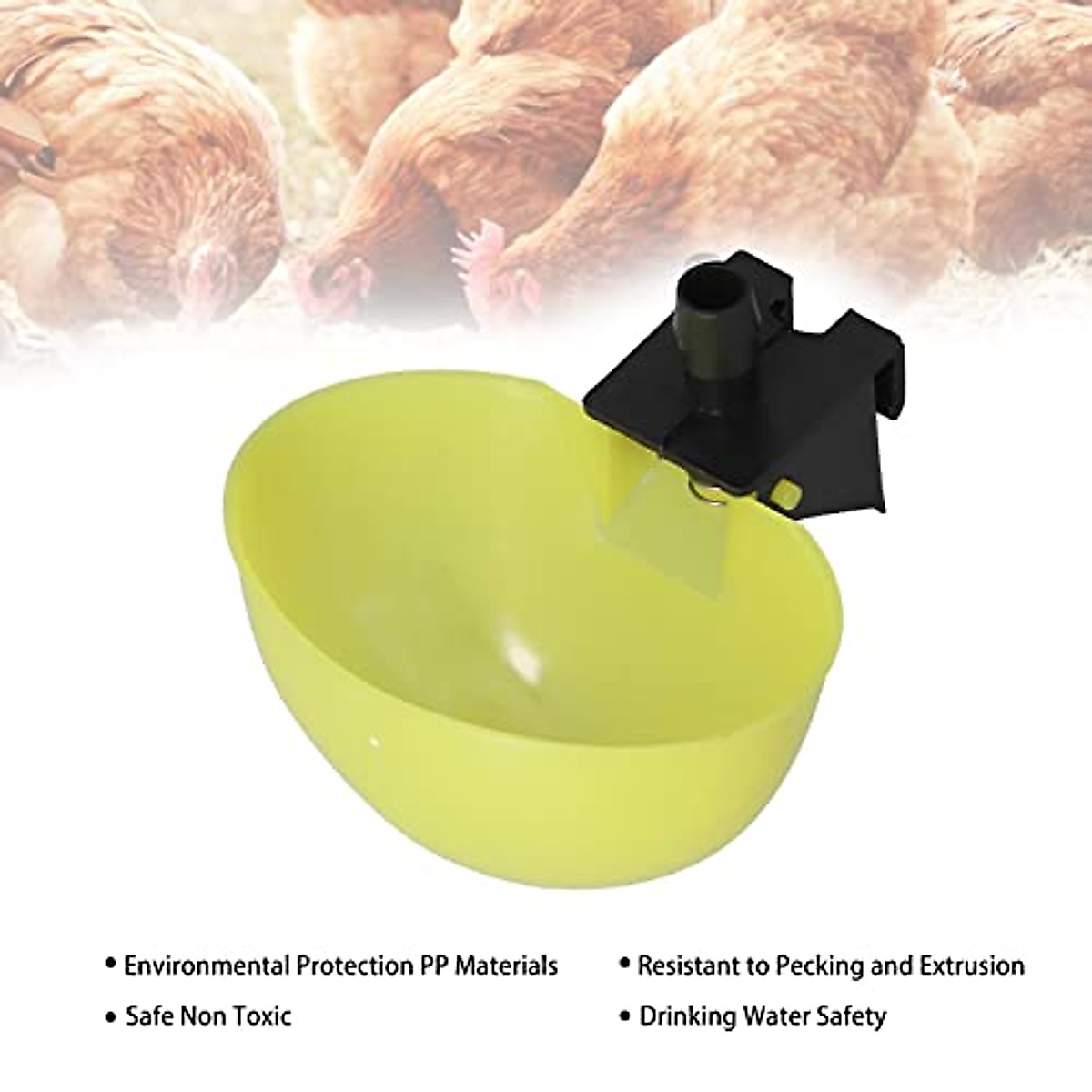 Automatic Bird Drinker Cups, Automatic Poultry Waterer Professional Design for for Pet Bird for Parrots(9.5mm)
