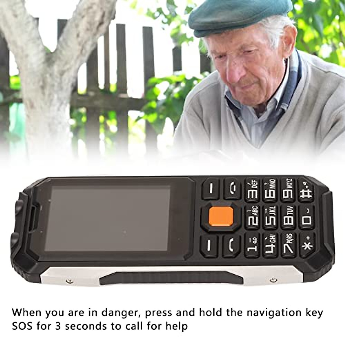 Heayzoki 2G Cell Phone for Seniors Unlocked Phone,Dual SIM Big Button 2.4in HD Screen 6800mAh Long Battery Life Seniors Cell Phone(Black)