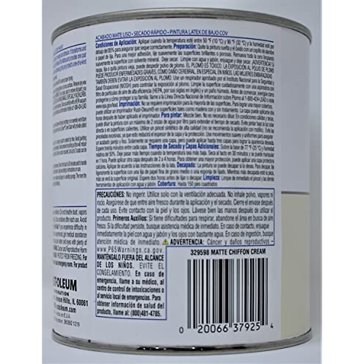 Rust-Oleum Chalked Ultra Matte Chiffon Cream Water-Based Chalk Paint 30 oz.