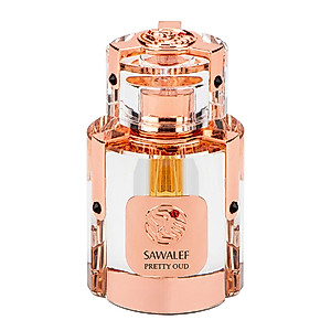 Sawalef Pretty Oud by Swiss Arabian - Luxurious, Captivating Elixir De Parfum with Fragrant Oud - Sweet, Sultry Notes of Pineapple, Geranium, Patchouli, Rose - Intense, Long-Lasting Scent - 2.7 oz