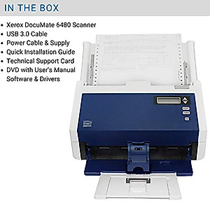 Xerox DocuMate 6480 Duplex Document Scanner for PC, Automatic Document Feeder