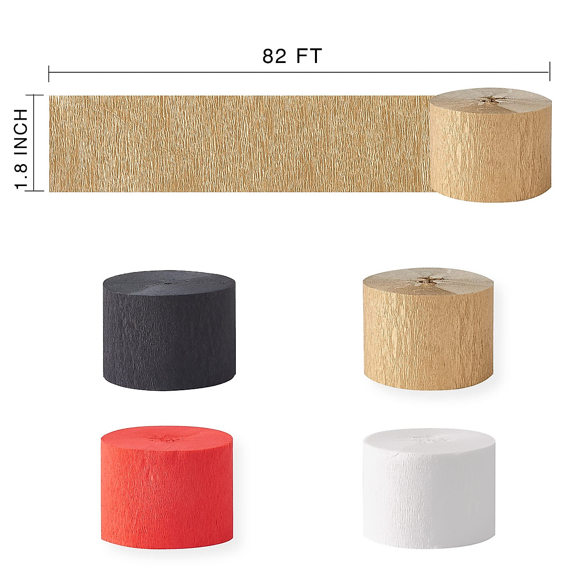 HDO Purple Party Streamers, 8 Rolls 656 FT Crepe Paper Kit, White Purple Gradient Streamer Decoration for Birthday Anniversary Baby Shower Wedding Lavender Decorations, 1.8 Inch x 82 Ft/Roll