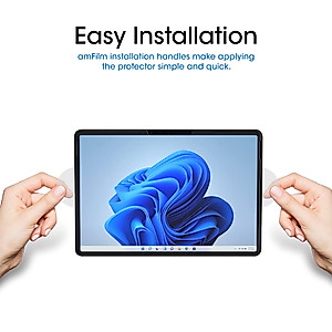 amFilm (2 Pack) Tempered Glass Screen Protector Compatible with Microsoft Surface Pro 11 2024/Surface Pro 10/Surface Pro9 (2022)/Surface Pro8 (2021) and Surface Pro X[13 inch],Support Surface Pen