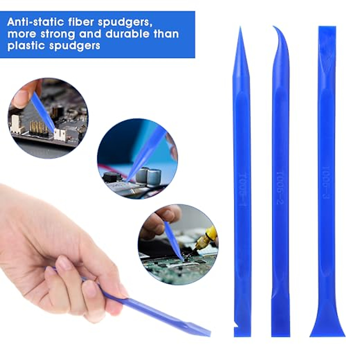 Multipurpose Plastic Scraper Set Plastic Scraper Portable Cleaning Scraper Non-Scratch Scraper Tool with 10Pcs Plastic Blades and 3Pcs Double-Head Detail Cleaning Stick for Sticker Decals Label