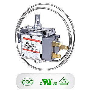 Mini Fridge Thermostat, 3 Pin Screw Mount Universal WDF-18 Refrigerator Thermostat 250V Compatible with 110V 4(6) A 50/60Hz Three Quality certifications Fridge Thermostat Controller