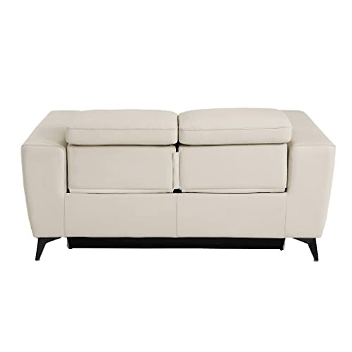 Blackjack Furniture Ferrara Power Reclining Sofa Loveseat with USB Ports to Charge Devices, Adjustable Multi-Position Headrests, Wall Hugger Design, 64.3" W, Beige