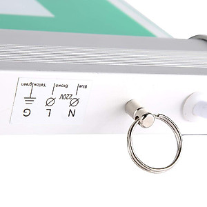 Emergency Exit Sign, Acrylic Double-sided Green Compact Combo Exit Sign Emergency Light 3W 12 LEDs Emergency Exit Lighting Sign Safety Evacuation Indicator Lamp for Malls, Hotels, Hospitals, etc