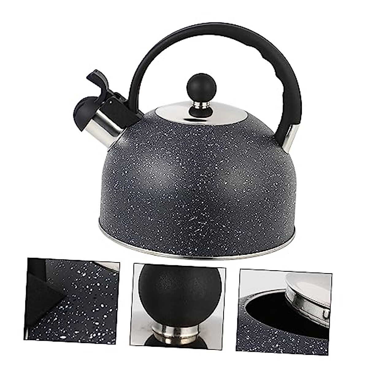 CONGARTENO Pot Small Kettle for Camping Espresso Maker Coffee Instant Stove Whistling Tea Calentador De Leche Steel Coffee Mug Automatic Espresso Machine Large Heated Coffee Mug Black Plastic