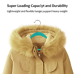 VECELO Premium Velvet Clothes Hangers Suit Heavy Duty (100 Pack)-Non Slip & Space-Saving with 12 Finger Clips & 2Tie Rack Excellent for Men and Women,Teal