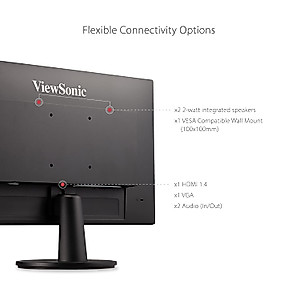 ViewSonic VA2747-MH 27 Inch Full HD 1080p Monitor with FreeSync, 100Hz, Ultra-Thin Bezel, Eye Care, HDMI, VGA (Renewed)