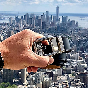 Men's Belt, Nexbelt Ratchet Rogue Smooth Black Leather Dress Belt with Adjustable Buckle