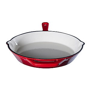 Eternal Living Enameled Cast Iron 10" Skillet Fry Pan Red