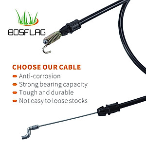 BOSFLAG 946-0910a Clutch Control Cable Replaces MTD 946-0910a Clutch Cable, 946-0910, 946 0910A, 746-0910a Cable, 746-0910, 746 0910 for MTD SB45, SB55, Troy-Bilt 521, 721 Squall 5&7HP 21" Snowblowers