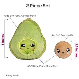 ADORA Soft & Squishy The Green Avocado Food Plush, Farm Fresh Scented Plush Toy, Birthday Gift for Ages 1 and up - AVO & Cado