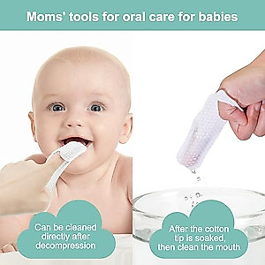 35PCS Finger Cots Baby Mouth Cleaner, Baby Tongue Cleaner Newborn Brushes Teeth With Fingers For 0-36 Months Toddler Care Of Baby Mouth, Baby Finger Toothbrush Cleans Teeth, Wipes Tongue Surface