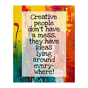 Creative People - Inspirational Wall Decor, Motivational Abstract Painting Wall Art Print Is Great Quote Photo For Living Room Decor, Office Decor, Home Decor or Room Decor Aesthetic, Unframed - 8x10