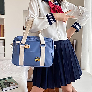 Small Japanese JK Uniform Shoulder Bag Handbag Girl Cosplay Bag (Blue)
