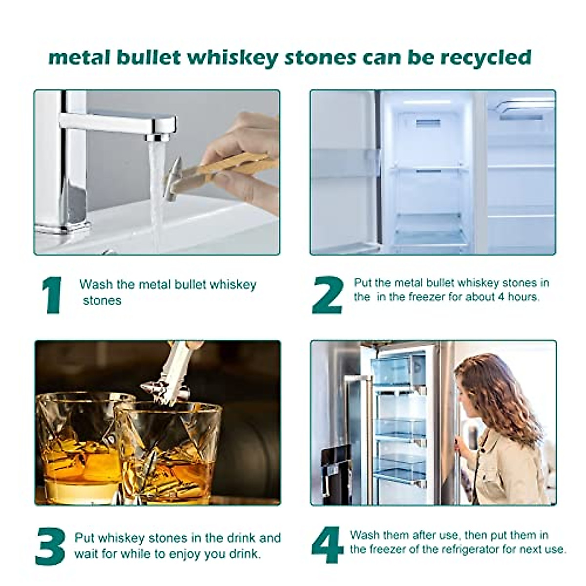 Whiskey Stones, for Men Him Husband Father Dad Boyfriend Guys,Birthday Gift Ideas, Gadgets for Men Brother Him,Whiskey Gifts for Men,Cool Stuff, Stocking Stuffers for Men Adults