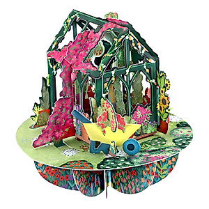 SANTORO Pirouette, 3D Pop Up Greeting Card - 'Secret Garden' - Birthday Card, Anniversary Card, Get Well Gift, Thank You Card, Centerpieces, Decoration, Corporate Gifts, Employee Appreciation