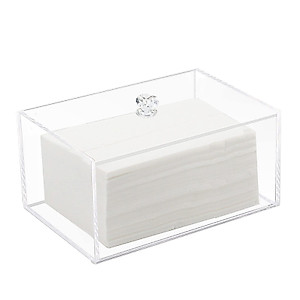 Weiai Acrylic Dryer Sheet Holder, Clear Dryer Sheets Box Container for Laundry Dispenser Storage