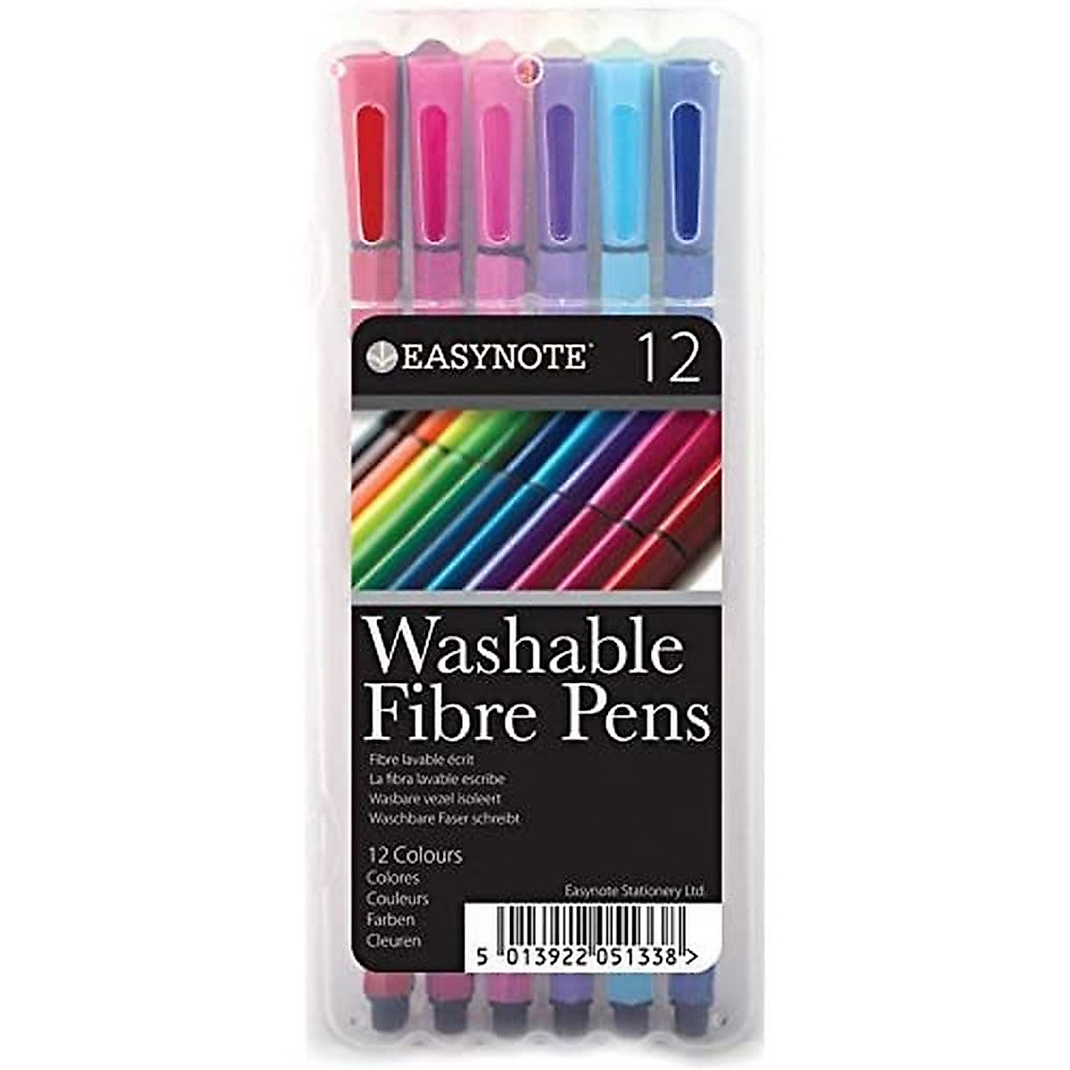 Easynote Washable Fibre Pens (Pack of 12)