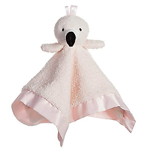 Apricot Lamb Stuffed Animals Flamingo Security Blanket Infant Nursery Character Blanket Luxury Snuggler Plush Baby Lovey(Flamingo, 13 Inches)