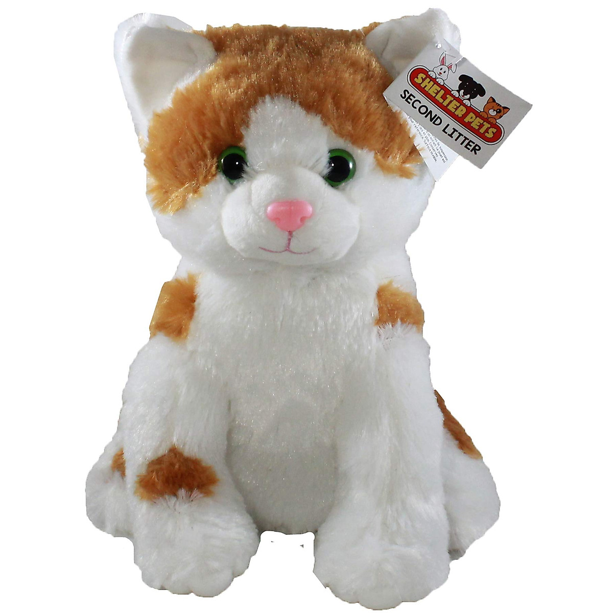 Shelter Pets Series Two: Jeffrey - 10" Orange and White Cat Plush Toy Stuffed Animal - Based on Real-Life Adopted Pets - Benefiting The Animal Shelters They were Adopted from - Kitten Kitty