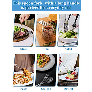 Advivio 2PCS My Mac and Cheese Spoon Funny Engraved Stainless Steel Spoon Fork Set, Dessert Spoon Dinner Fork for Mac and Cheese Lovers Friends Brother Sister Christmas Birthday Graduation Gifts