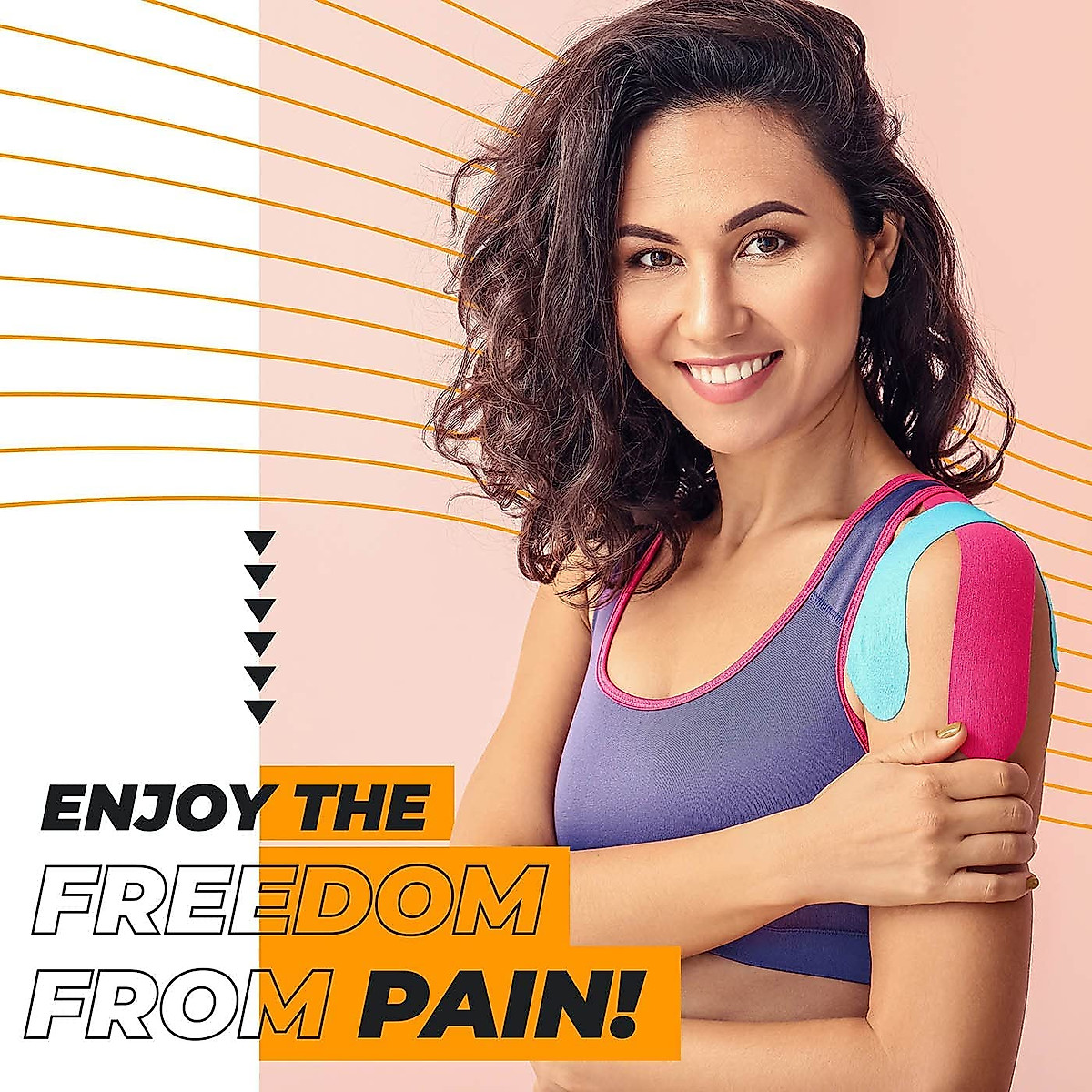 Sparthos Kinesiology Tape [Sunny Yellow - 16.4ft Uncut Roll] x Ice Packs for Injuries [Size Medium + Cover]