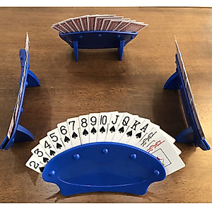 Yuanhe Card Holders for Playing Cards - 4Pack Adults Kids Seniors Canasta Cards Game Set Great for Poker Parties Family Game Nights