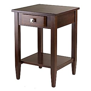 Winsome Richmond 25.98 x 17.95 x 18.68-Inch Wood End Table Tapered Leg, Antique Walnut (94118)