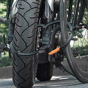 CHIMONA Folding Bike Lock with 3 Keys, Heavy Duty Anti Theft Bicycle Lock with Reflective Holder, 2.8FT Long Security Bike Chain Lock for Bikes, scooter, ebike, stroller or outside device