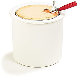 Carlisle FoodService Products Coldmaster Plastic Ice Cream Server and Lid, 3 Gallon, White