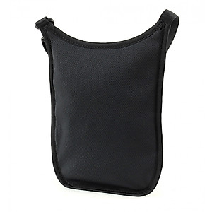 Pacsafe Coversafe V75 Anti-Theft RFID Blocking Passport Holder & Neck Pouch/Wallet - Fits up to Four Passports (or iPhone X) plus Credit Cards, for Women & Men (Black)