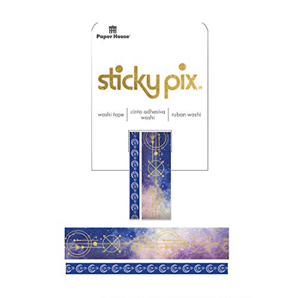 Paper House Productions SET-0010 Stargazer Accessory Bundle-Includes 18 Month Undated Planner 3 Sticker Styles Washi Tape