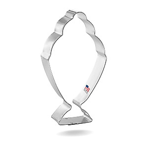 Ice Cream Sundae Cookie Cutter 5 Inch - Made in the USA – Foose Cookie Cutters Tin Plated Steel Ice Cream Sundae Cookie Mold