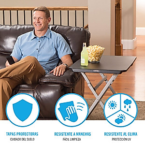 Lifetime Small Folding Table, Personal TV Tray - Portable - great for Kids, Camping, Cards, or Laptops - Plastic Black 30 Inch (80623)