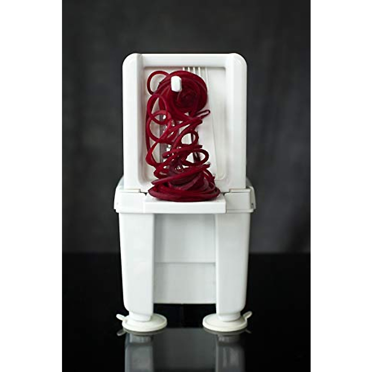 Paderno World Cuisine A4982807 8-Cut Collapsible Spiralizer, Folding 7-Blade, White