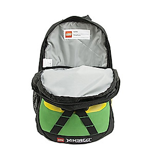 LEGO NINJAGO Future Kids School Backpack Bookbag, for Travel, On-the-Go, Back to School, Boys and Girls, with Adjustable Padded Straps, Lloyd Green