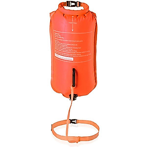 Naturehike 28L High Visible Safety Swim Buoy - Ultralight Bubble Tow Float and Dry Bag for Open Water Swimming Kayaking Snorkeling Diving Trailing with Adjustable Waist Belt (Fluorescent Orange)