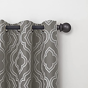 Interior Living 1/2" Diameter Adjustable Ball End Petite Café Curtain Rod, 28-48", Black, (AZ71763USREM)