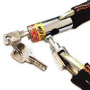 MGUOTP Bicycle Lock Heavy Duty Motorbike Motorcycle Scooter Bike Motor Bicycle Chain Pad Lock Bike Accessories Bike Locks