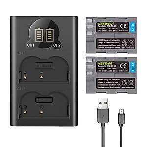 Neewer 2100 mAh Replacement Battery for Nikon EN-EL3e with Dual USB Charger with LCD Display Compatible with Nikon D50 D70 D70s D80 D90 D100 D200 D300 D300s D700