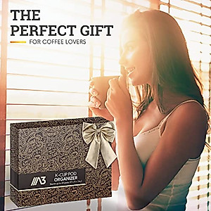 K Cup Holder Compatible with Keurig Coffee Pods - K Cup Drawer Organizer Holders, K Cup Storage & K Cup Organizer for Kitchen Drawer - K Cup Holder Drawer Tray, Keurig Pod Holder Coffee Drawer (40)