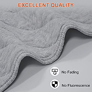 Organic Cotton Baby Blanket for Boys and Girls, Super Soft and Warm Quilted Blanket, Hypoallergenic Baby Crib Bed Blanket 39x39 Inches, Grey