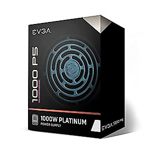 EVGA Supernova 1000 P5, 80 Plus Platinum 1000W, Fully Modular, Eco Mode with FDB Fan, 10 Year Warranty, Includes Power ON Self Tester, Compact 150mm Size, Power Supply 220-P5-1000-X1